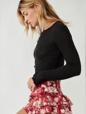 Free People | Sweaters | Nwt Free People Erica Cardidark Chocolate ...